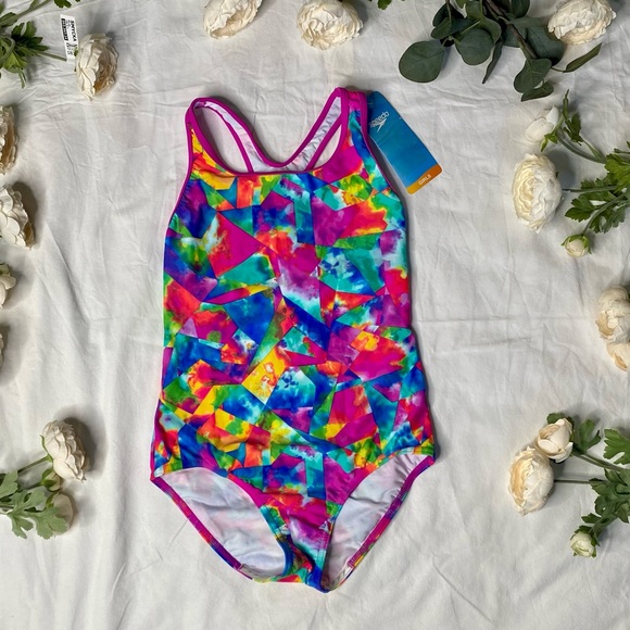 Speedo | Swim | Speedo Girls Colorful Neon Onepiece Swimsuit 4 | Poshmark